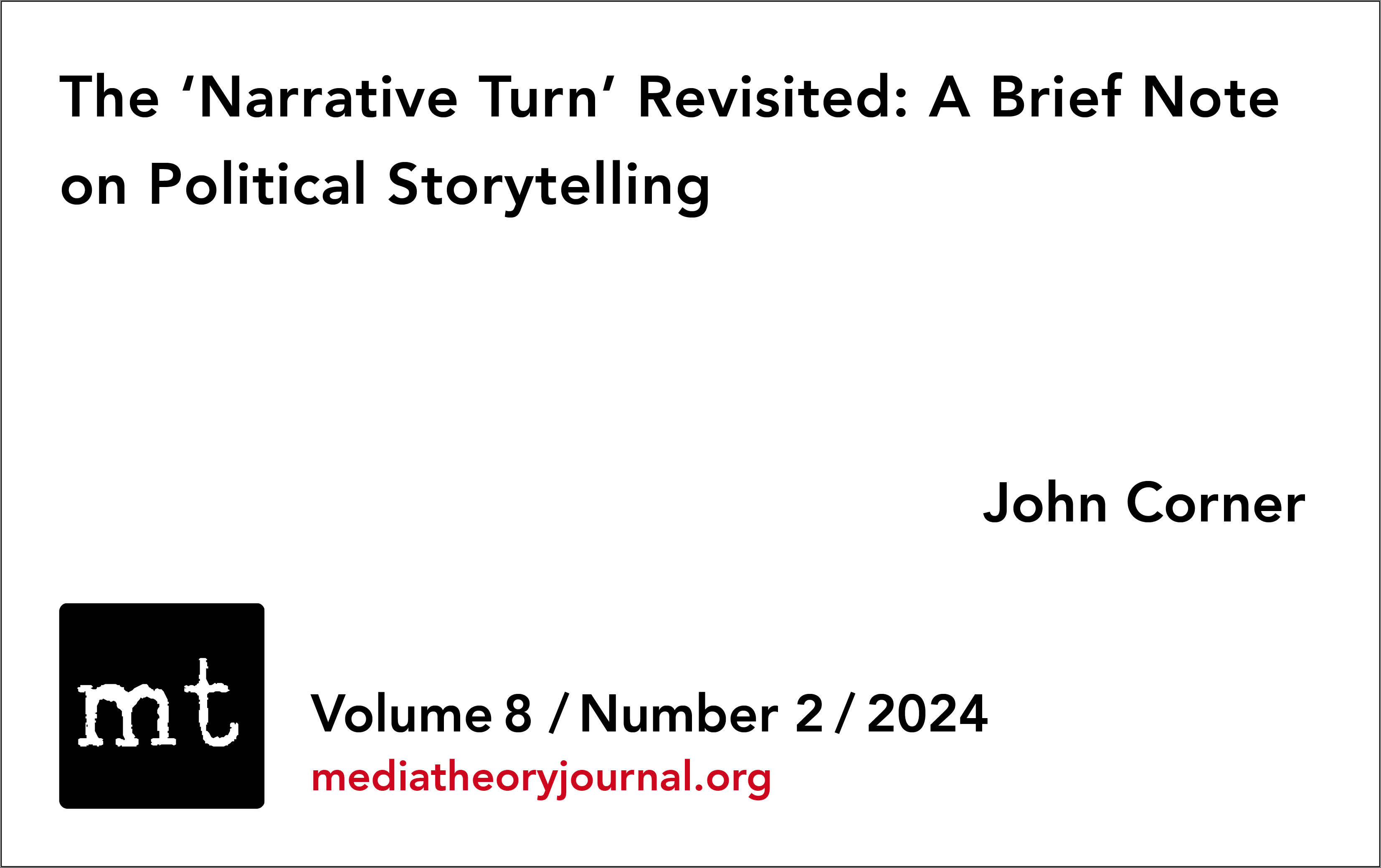 Media Theory – Media Theory is an independent (scholar-led), online and ...